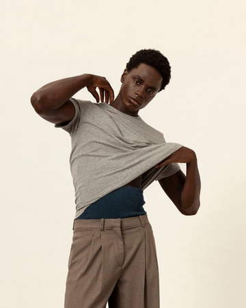 Haramaki Merino Wool Petrol Blue - Japanese Thermal Girdle | Happy ...